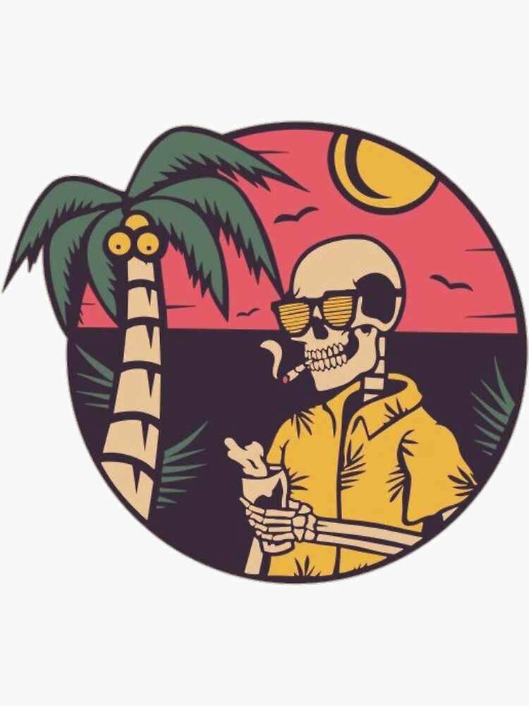 "Skeleton Bone-jangles with new look" Sticker for Sale by Zuswe | Redbubble