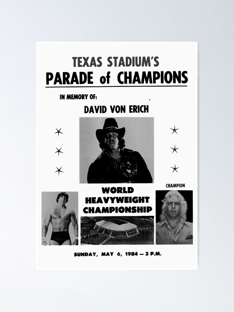 "David Von Erich Memorial Parade of Champions Promotional Poster ...