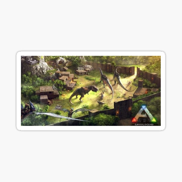 "Ark Survival Evolved Dinosaur Village " Sticker for Sale by Alfi-Red ...