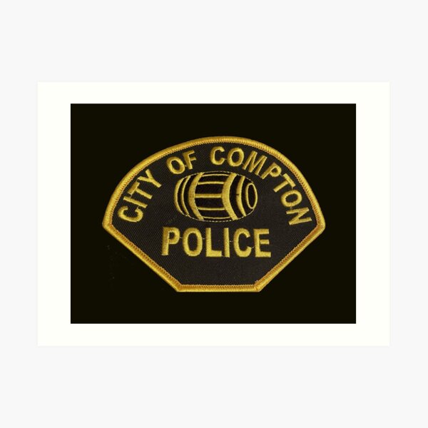 "First Style Compton Police Wagon Wheel Hub Patch " Art Print by ...