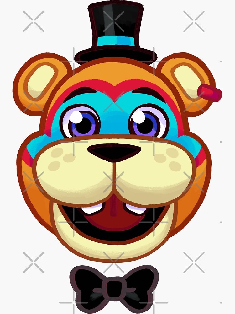 "Freddy Fazbear Face Sticker" Sticker for Sale by Maru-Chan-Shop ...