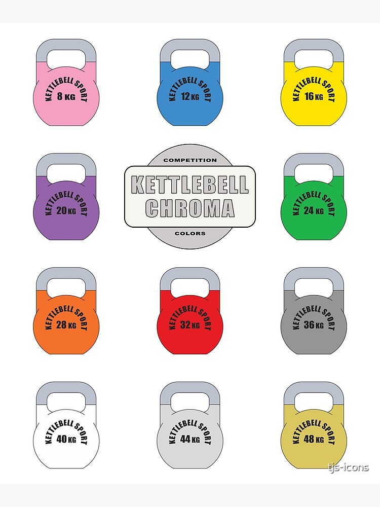 "Kettlebell Chroma Competition Kettlebell Colors" Poster for Sale by ...