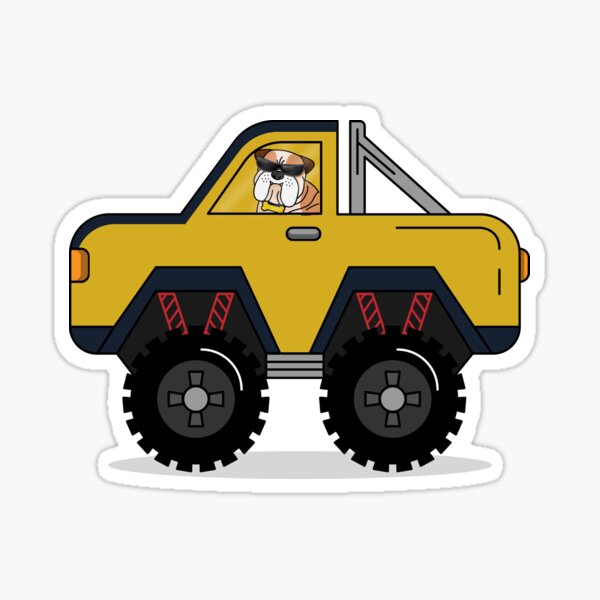"Dog Driving A Car" Sticker for Sale by HeavenlyPlaces | Redbubble