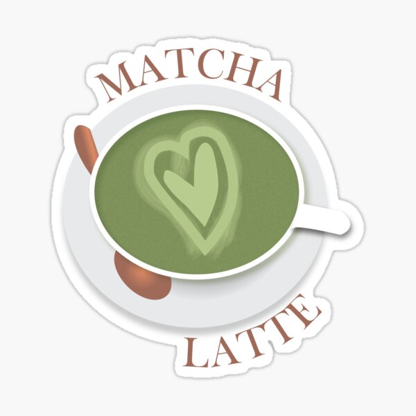 "Matcha latte" Sticker by Rencejpg | Redbubble