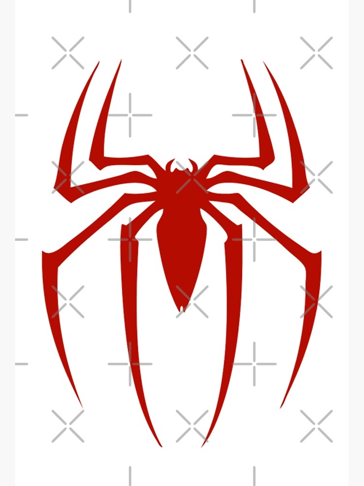 " Spider Logo Active - Red" Poster for Sale by xarteiro | Redbubble