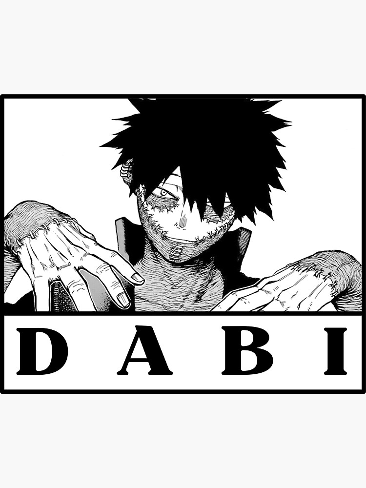 "Dabi LOV Manga Print" Sticker by TheEnglishRose | Redbubble