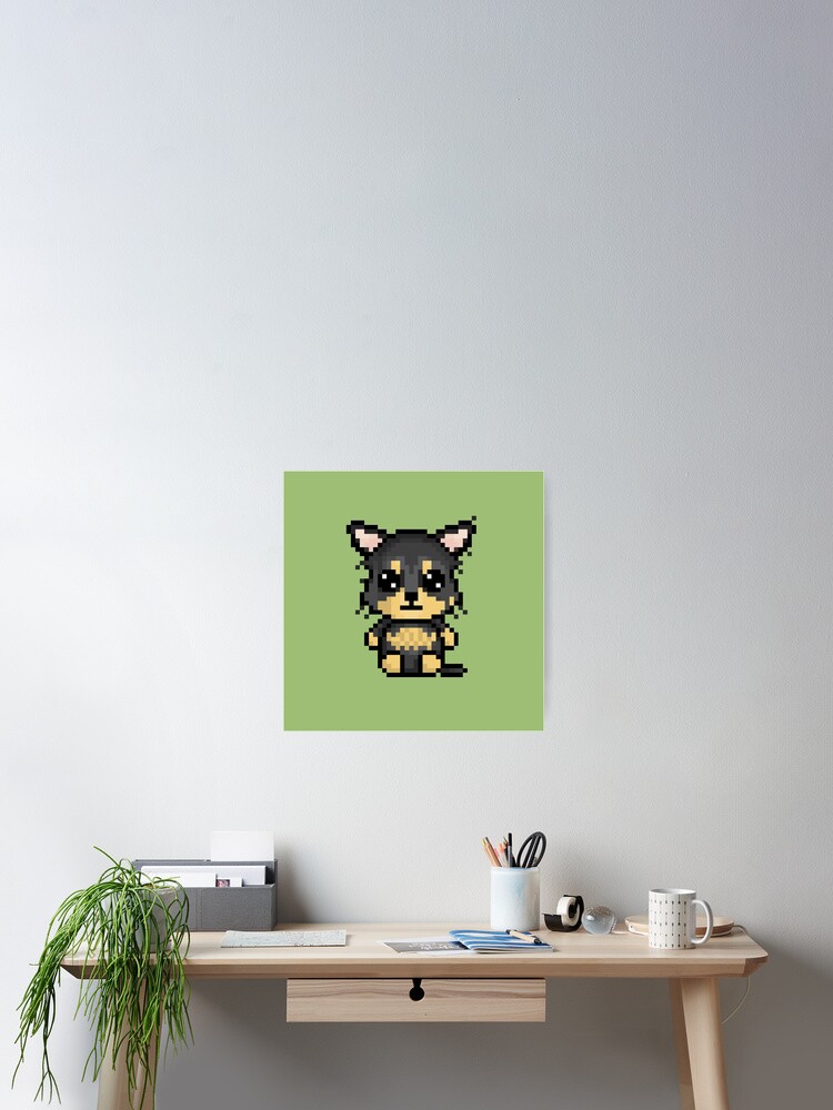 "Cute Chihuahua (Chibi Pixel Animal Character)" Poster for Sale by ...