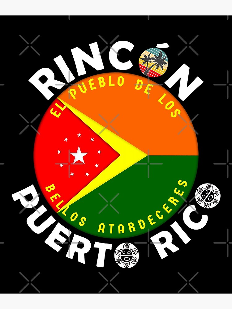 "Rincón, Puerto Rico, Bandera del Pueblo con Letras Blancas" Poster by ...