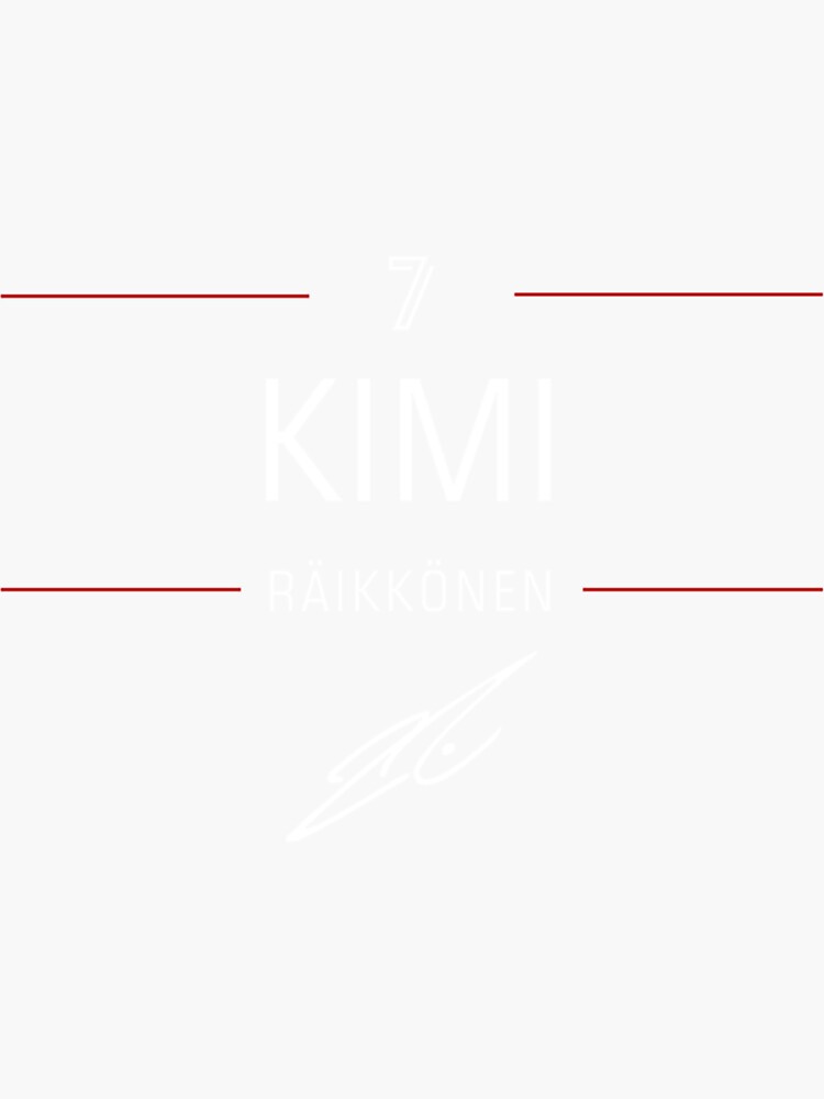 "Kimi Raikkonen" Sticker for Sale by ARTeesCos | Redbubble