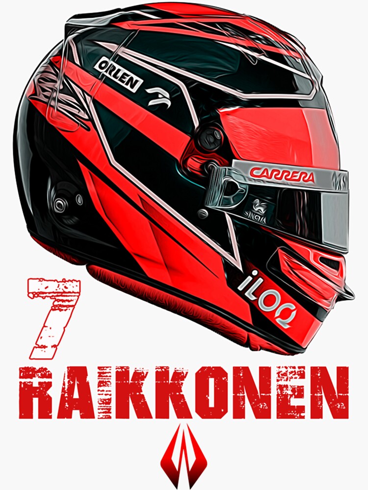 "Kimi Raikkonen Helmet 2021 " Sticker by ARTeesCos | Redbubble