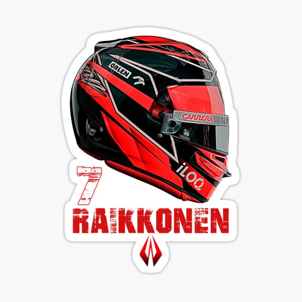"Kimi Raikkonen Helmet 2021 " Sticker by ARTeesCos | Redbubble