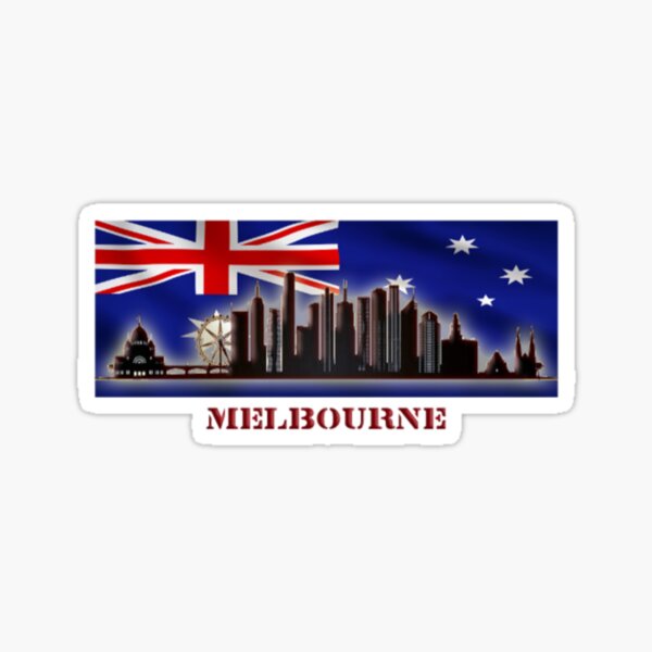 "Melbourne Australia skyline" Sticker for Sale by JL-Genuine | Redbubble