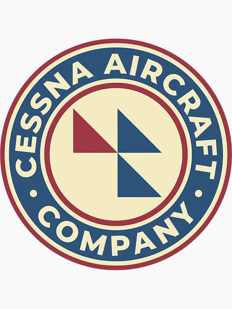 "Cessna Aircraft Company - Custom Vintage Logo Classic" Sticker by ...