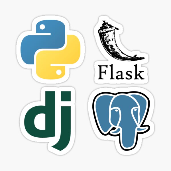 Pegatina «Paquete de logotipos para desarrolladores Django-Flask Python ...