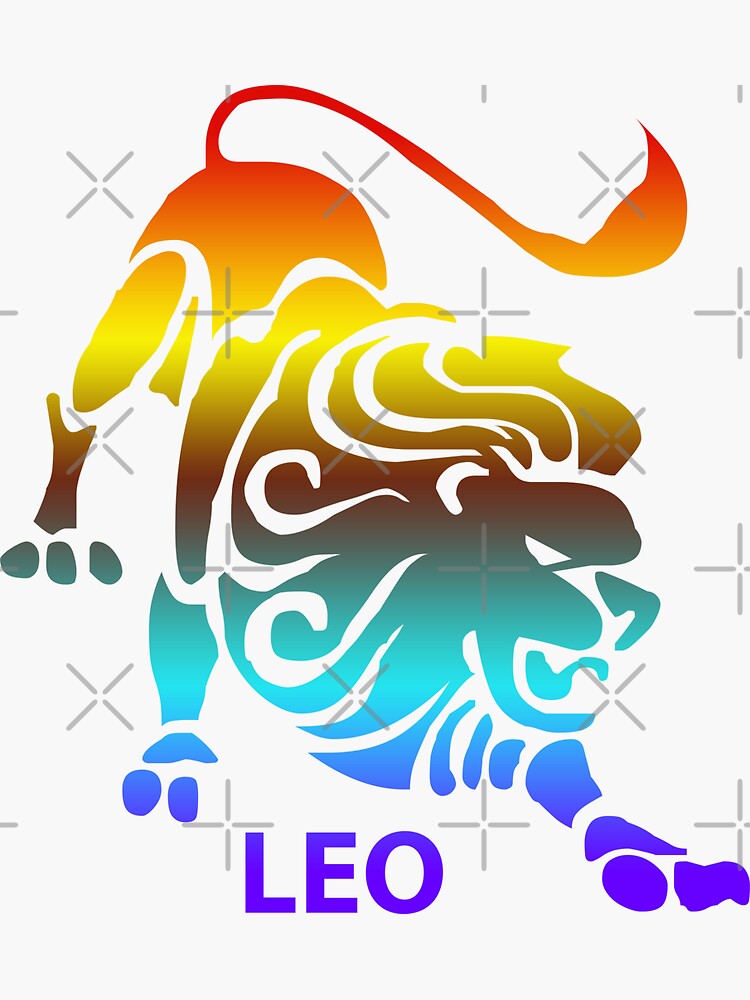 "Colorful Zodiac sign - Leo" Sticker for Sale by Smaragdas | Redbubble
