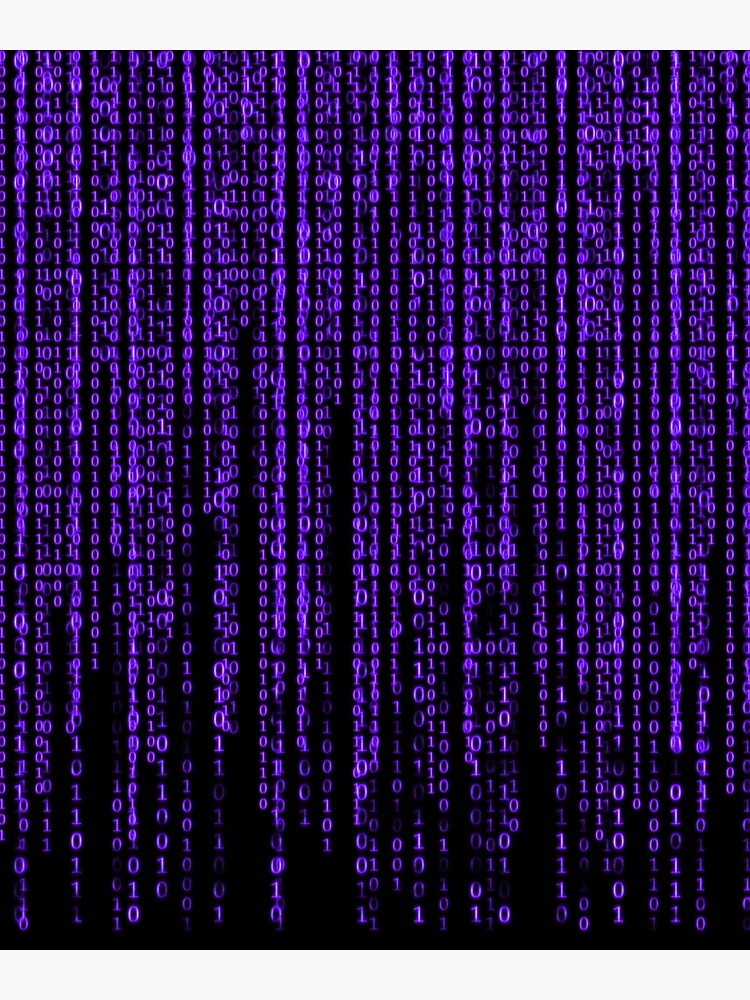 "Purple Matrix Code" Poster for Sale by Ninjakandy | Redbubble