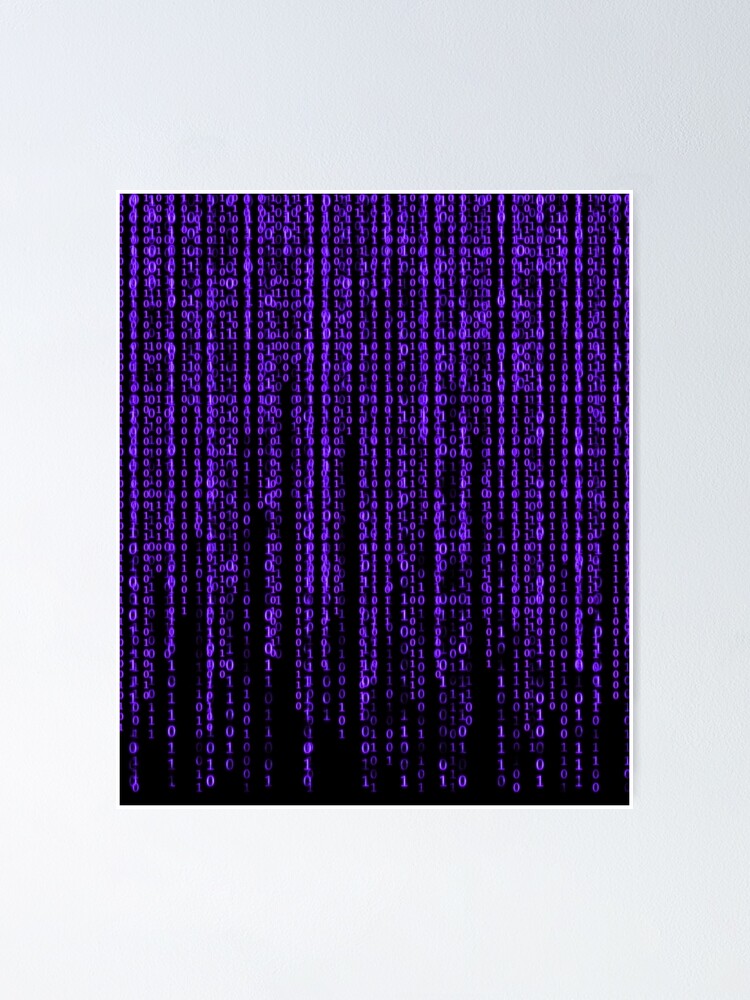 "Purple Matrix Code" Poster for Sale by Ninjakandy | Redbubble