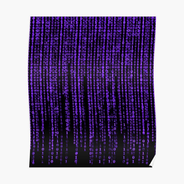 "Purple Matrix Code" Poster for Sale by Ninjakandy | Redbubble