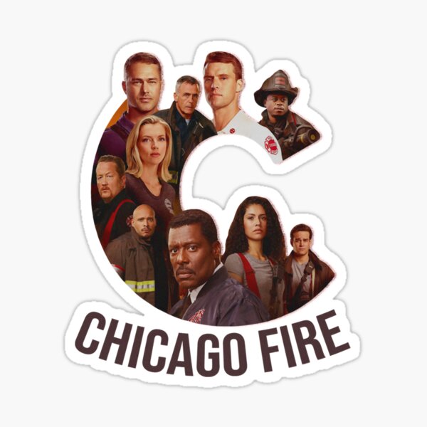 "Chicago fire characters cast logo" Sticker by JettBrockhouse | Redbubble