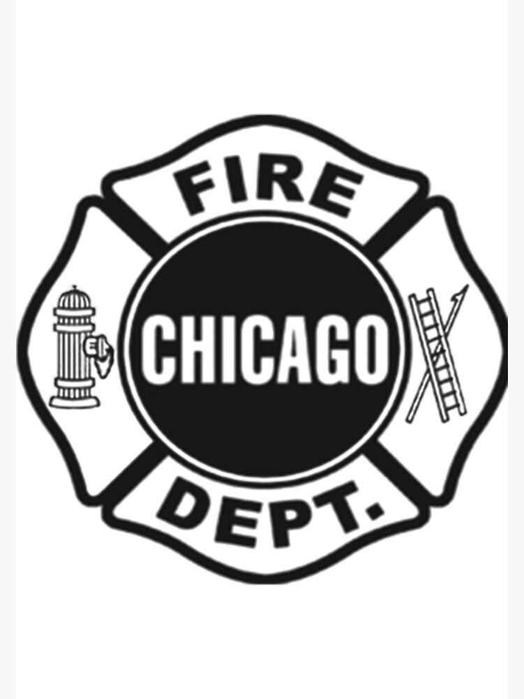 "Chicago Fire Dept Black Logo" Poster for Sale by JettBrockhouse ...