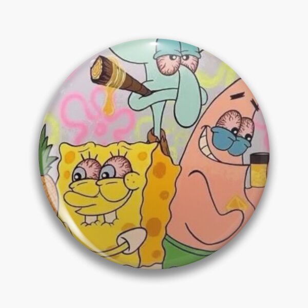 Spongebob Patrick And Squidward Getting High Pins and Buttons for Sale ...