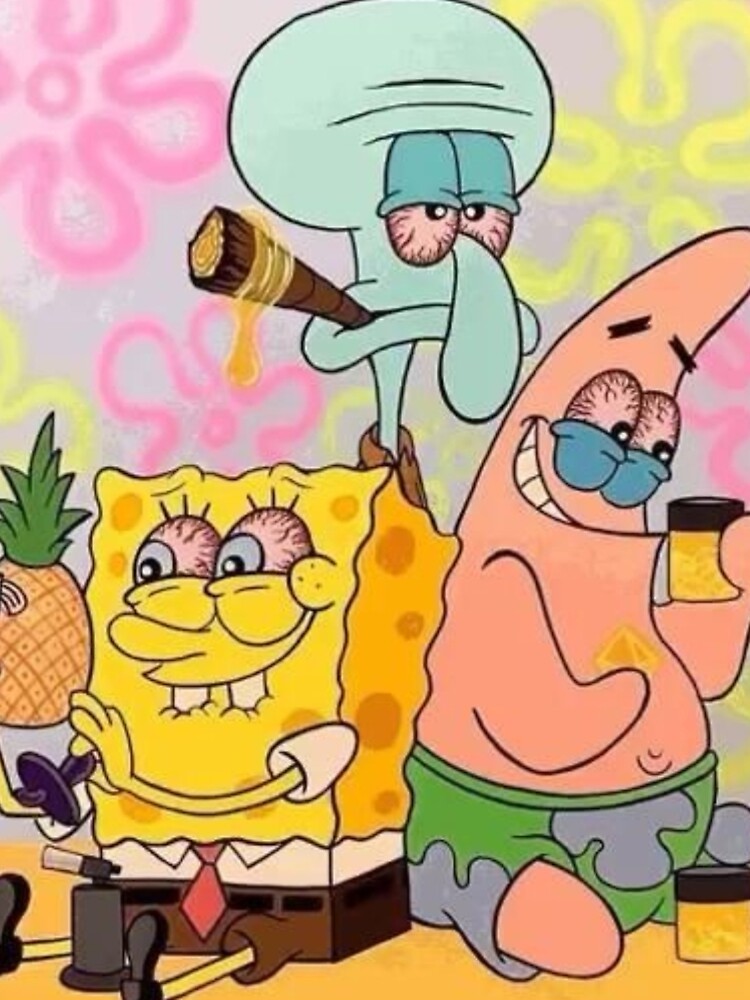 Spongebob Patrick And Squidward Looking Down