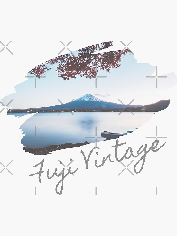 "Fuji Vintage" Sticker for Sale by Champignon-Logo | Redbubble