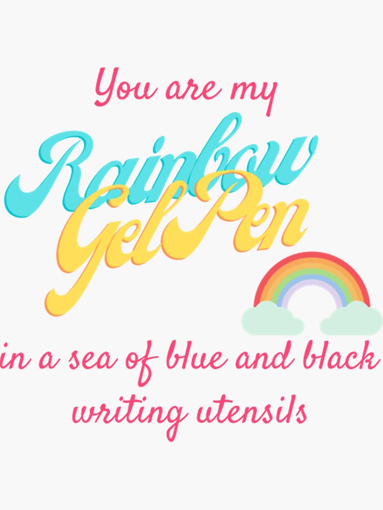 "Pen15 Rainbow Gel Pen Funny" Sticker for Sale by Vadikstepanovic ...