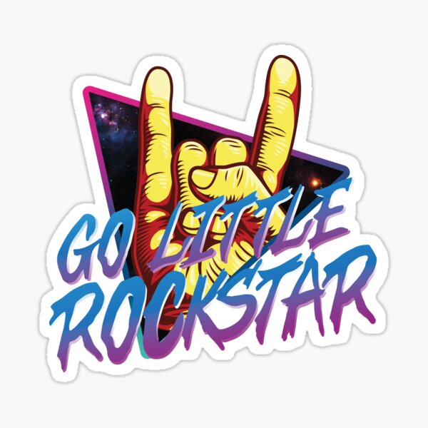 "Go, Little Rockstar!" Sticker for Sale by byfreeman | Redbubble