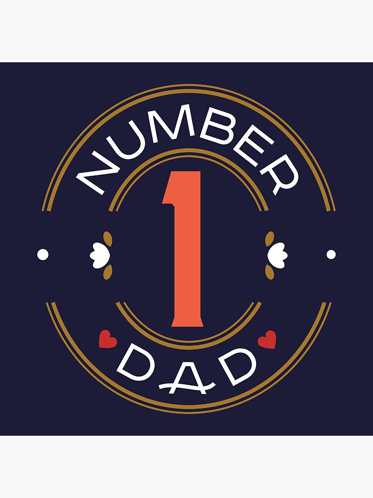 "Number one dad" Sticker by Bingcreative | Redbubble