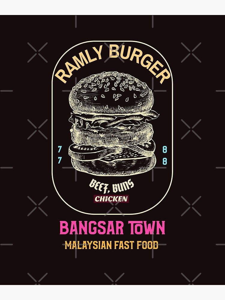 Póster «Ramly Burger delicias de comida rápida malaya gris» de ...