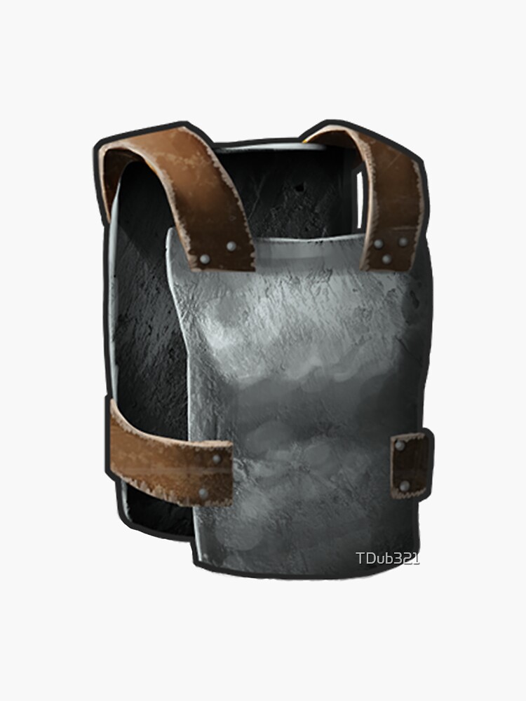 "Rust Metal Chest Plate" Sticker by TDub321 | Redbubble