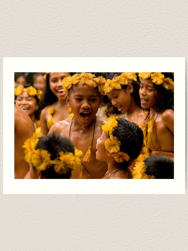 "Children's Dance - Pohnpei, Micronesia" Art Print by alexzuccarelli ...