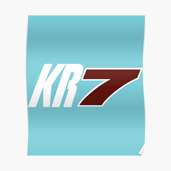 "Kimi Räikkönen KR7" Poster von DLPrintingzs | Redbubble