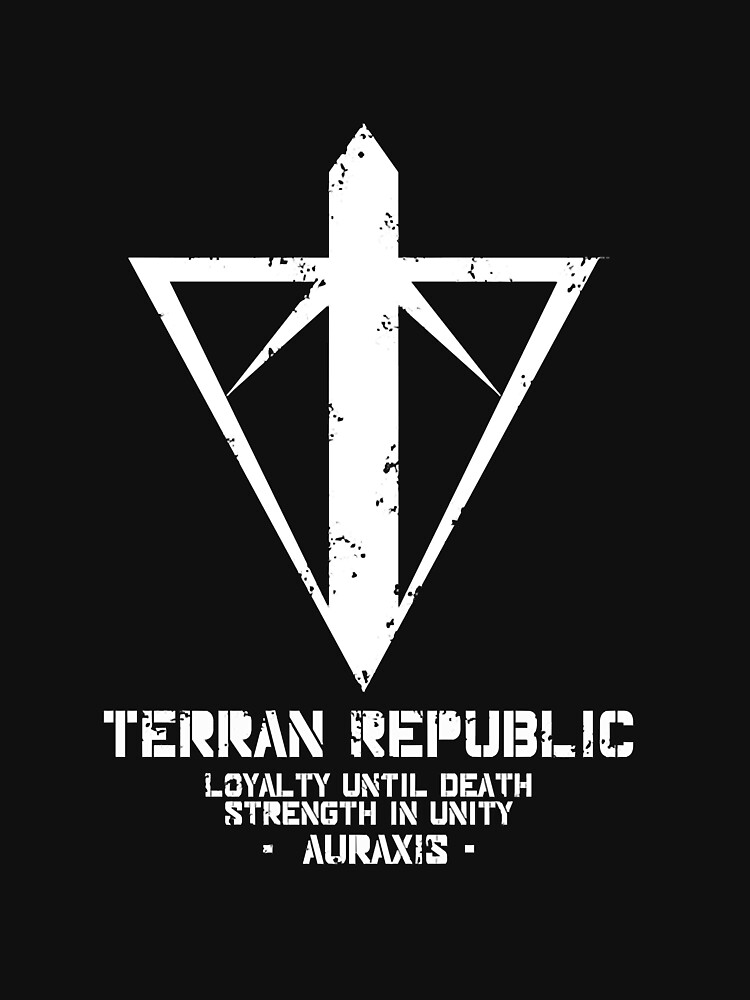 "Planetside 2 Large Terran Republic Weathered Logo Classic" T-shirt for ...