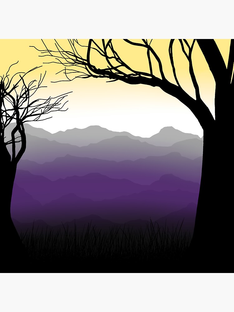 "Non-binary pride flag sunset" Sticker by artful-rain | Redbubble