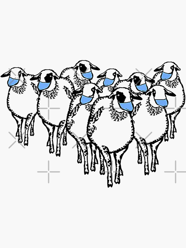 "Funny Political Statement Sheep Wearing Mask Anti Maskers T-Shirt ...