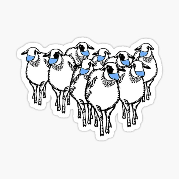 "Funny Political Statement Sheep Wearing Mask Anti Maskers T-Shirt ...