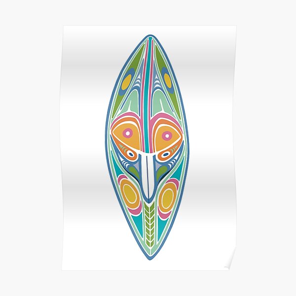 "Sepik Tribal Mask - Papua New Guinea" Poster for Sale by PNG-pikinini ...