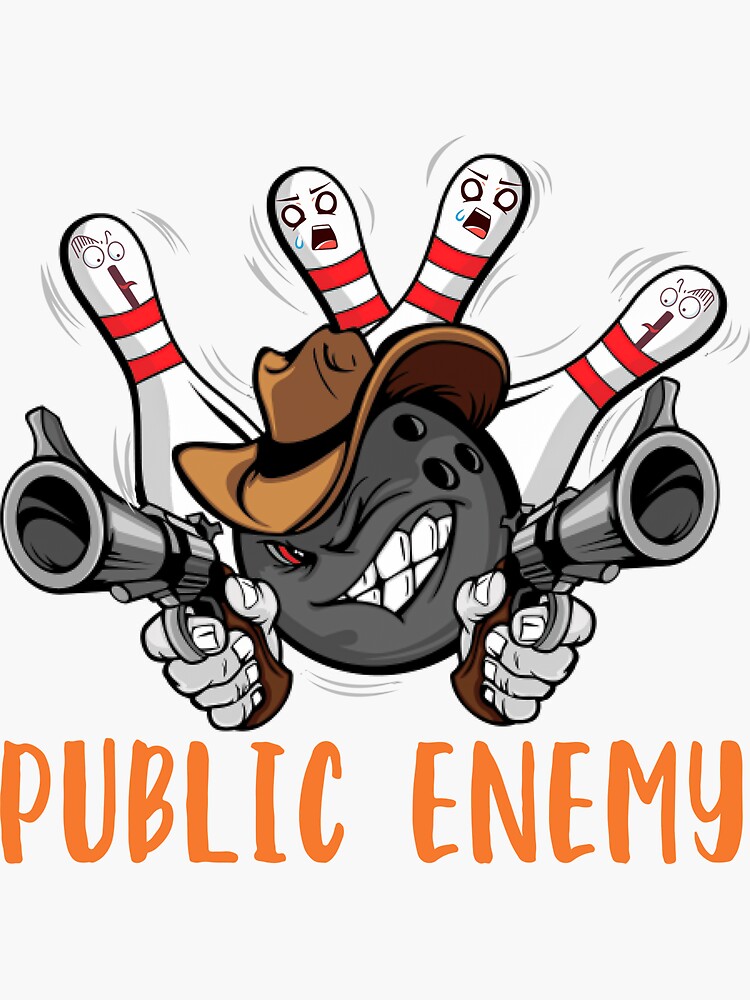 "Public Enemy" Sticker for Sale by GetLeaux | Redbubble