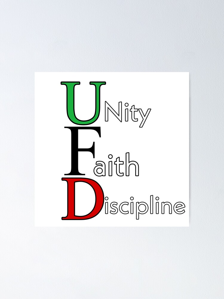 "Unity Faith Discipline Sticker Quaid e Azam Day." Poster for Sale by ...