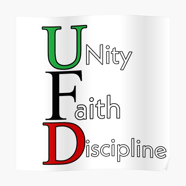 "Unity Faith Discipline Sticker Quaid e Azam Day." Poster for Sale by ...