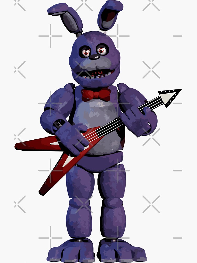 Bonnie With Guitar Five Nights At Freddys Sticker For Sale By Stajic43 Redbubble