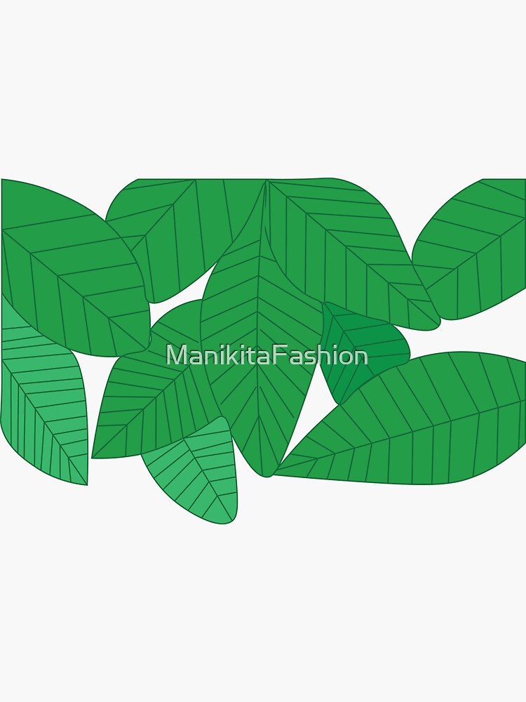 "Strip Leaf pattern" Sticker by ManikitaFashion | Redbubble