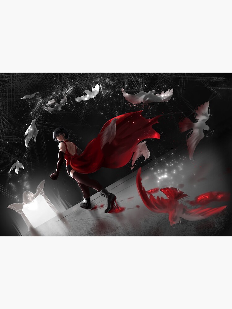 "Woman with Red Dress " Sticker by DarkMaigo | Redbubble