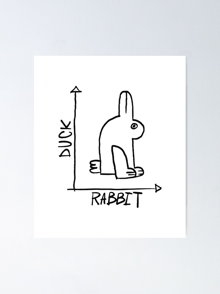 "Funny Graph Duck Rabbit Men Women Animal Apparel" Poster for Sale by ...