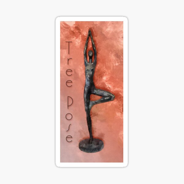 "Yogi - Tree Pose" Sticker for Sale by LMontgomery | Redbubble