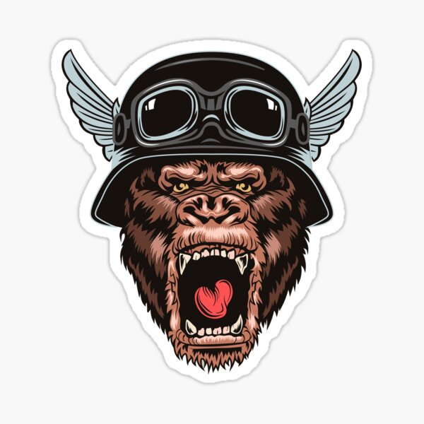 "angry monkey " Sticker for Sale by fashion-today- | Redbubble