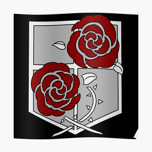 "Stationary Guards, Flower AOT" Poster for Sale by MangaWorlds | Redbubble