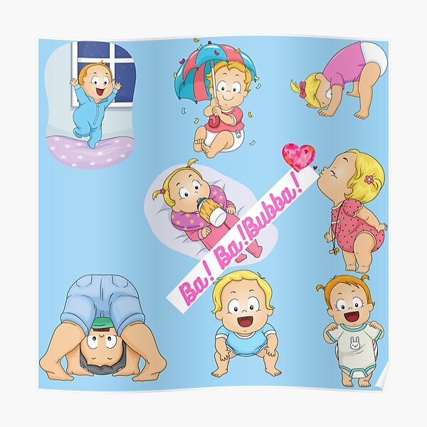 "Adult-Baby T-Shirt Design- Ba Ba Bubba!" Poster for Sale by Sonasona ...